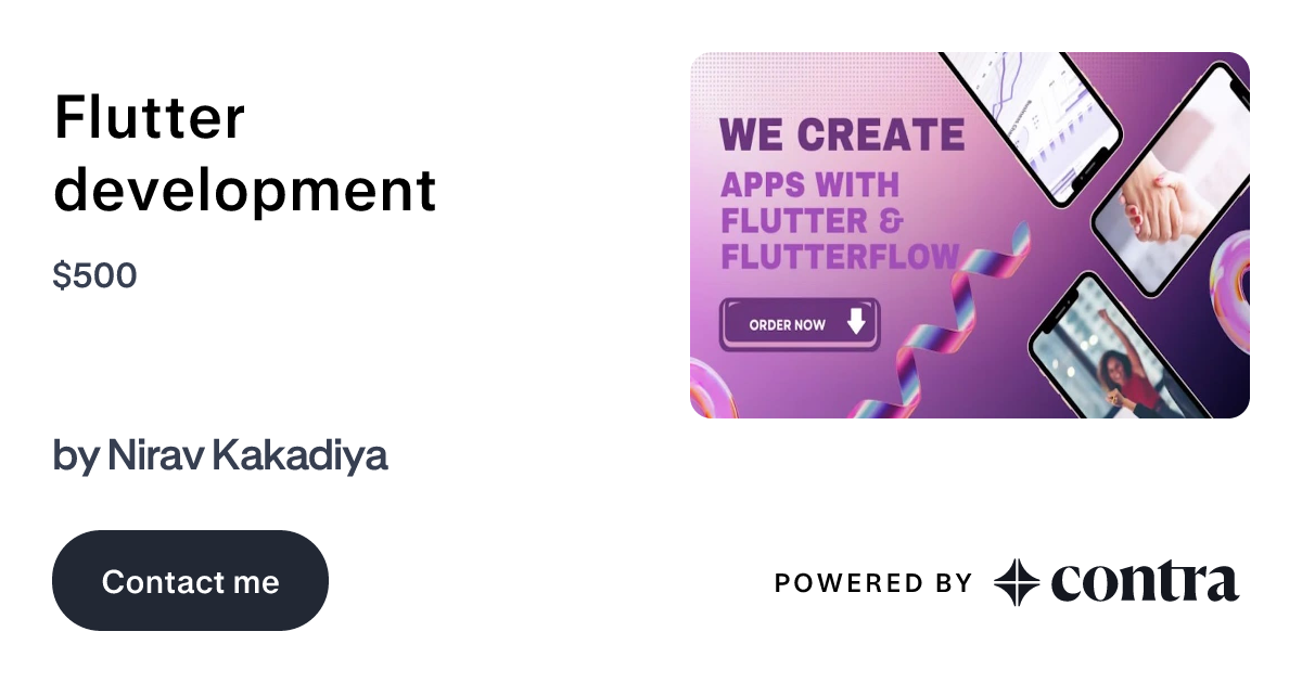 Flutter development by Nirav Kakadiya