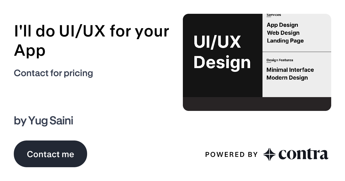 I'll do UI/UX for your App by Yug Saini