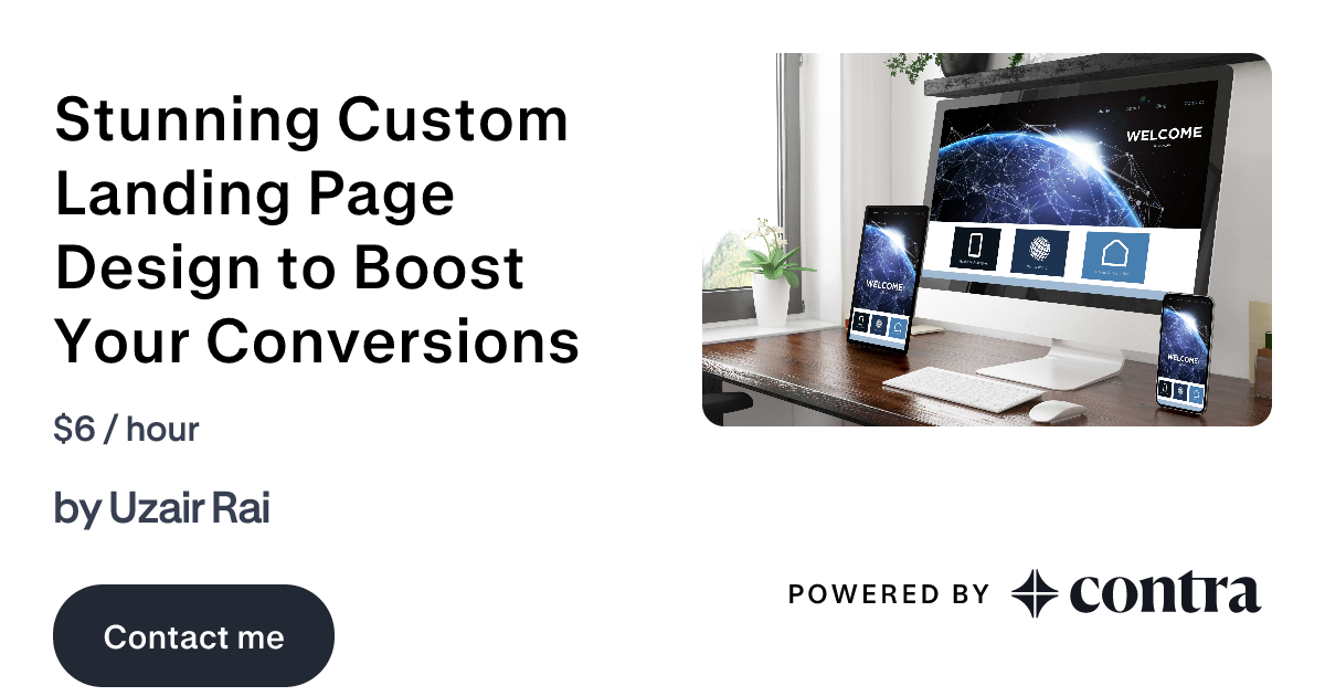 Stunning Custom Landing Page Design to Boost Your Conversions by Uzair Rai