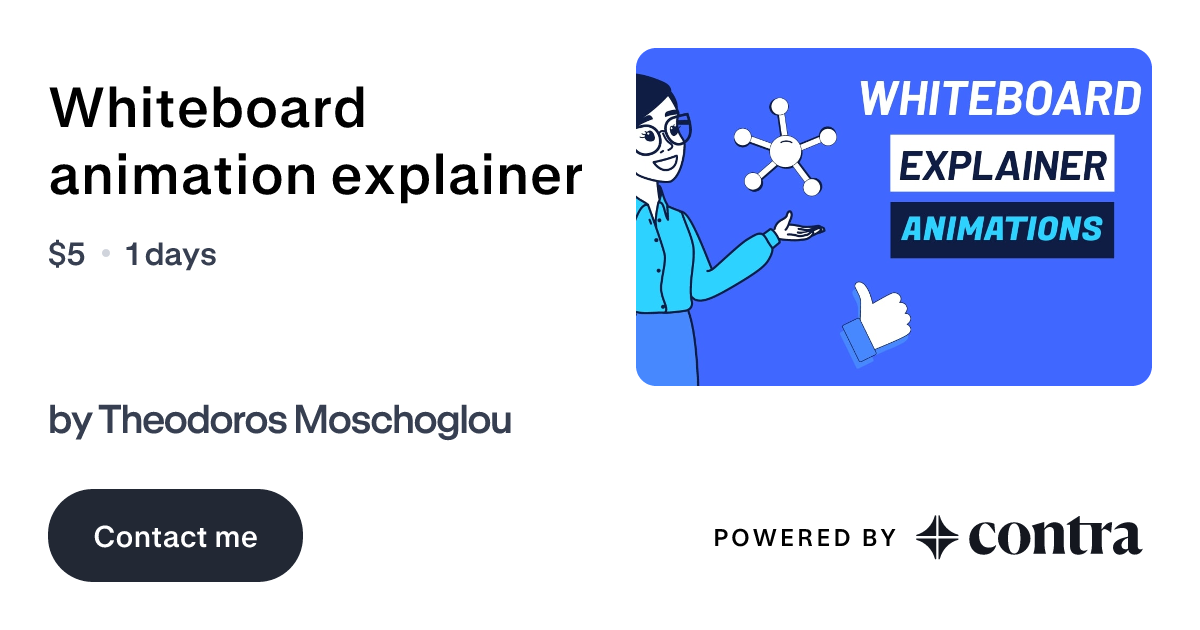 Whiteboard animation explainer by Theodoros Moschoglou