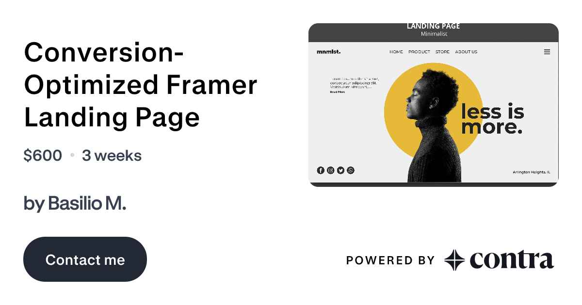 Conversion-Optimized Framer Landing Page by Basilio M.