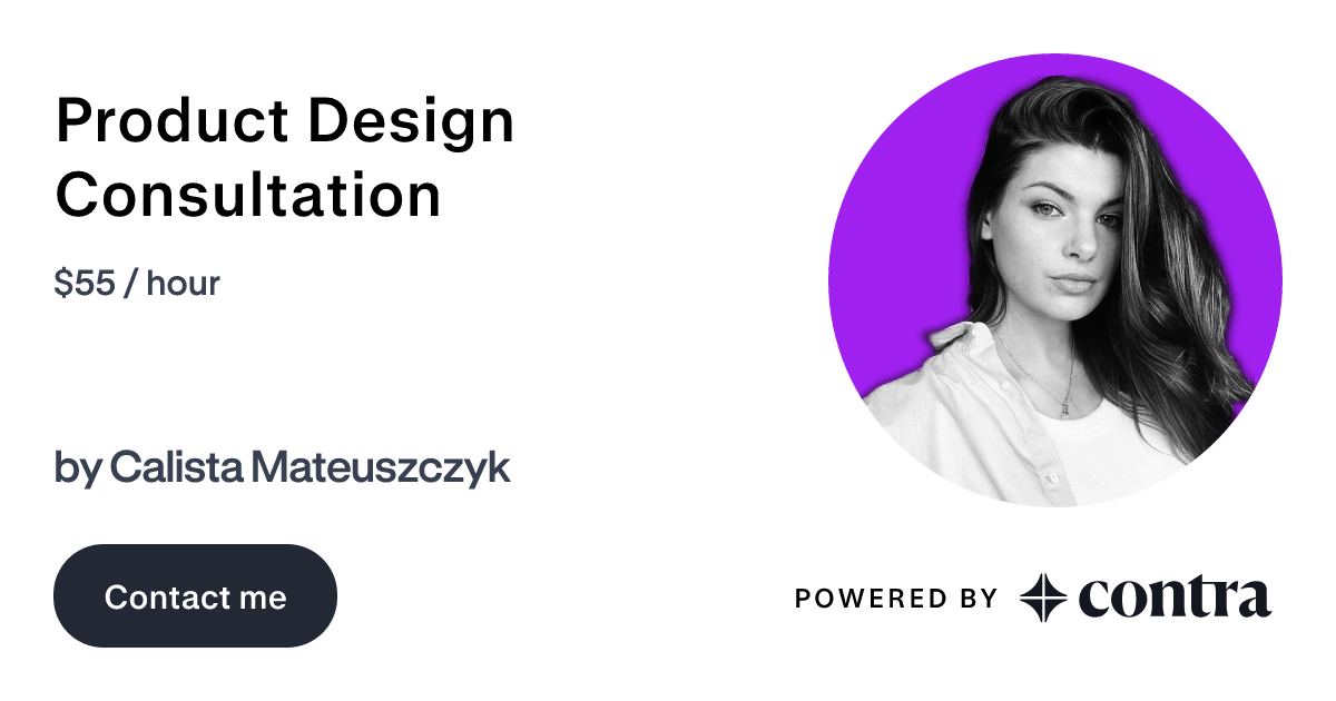 Product Design Consultation by Calista Mateuszczyk