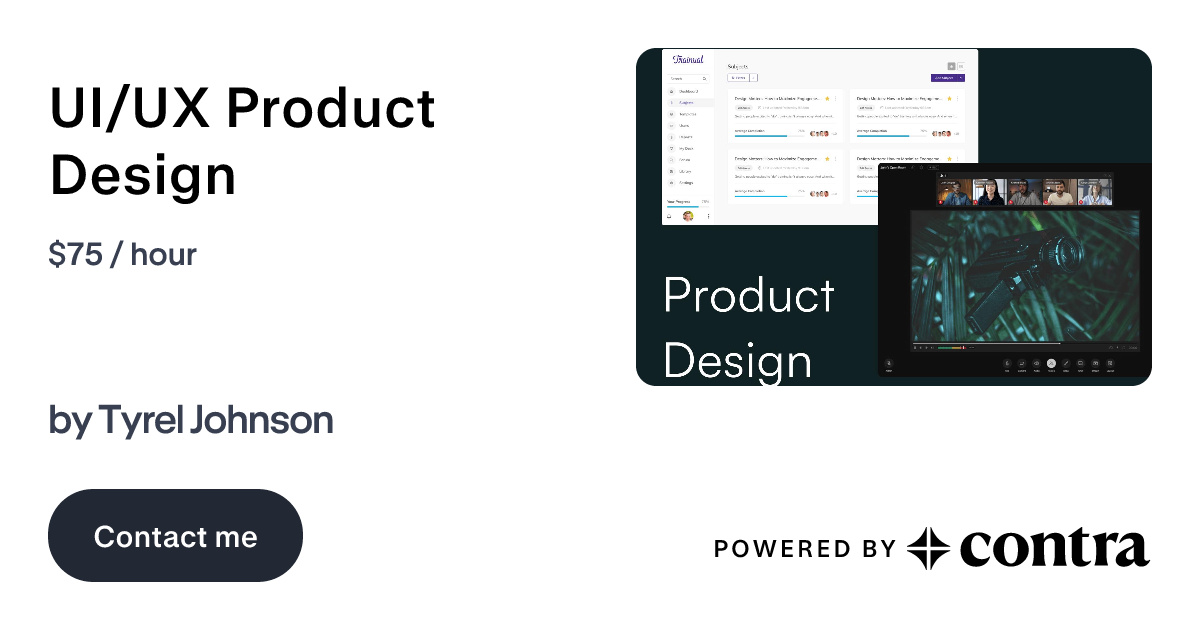 UI/UX Product Design by Tyrel Johnson
