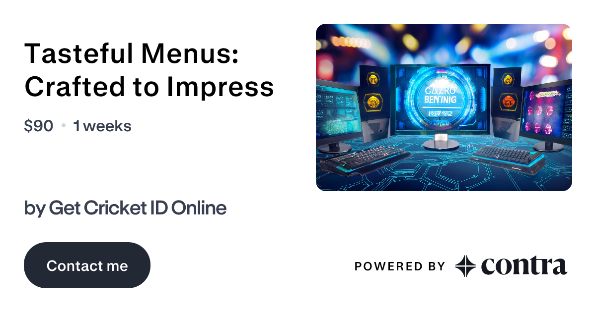 Tasteful Menus: Crafted to Impress by Get Cricket ID Online