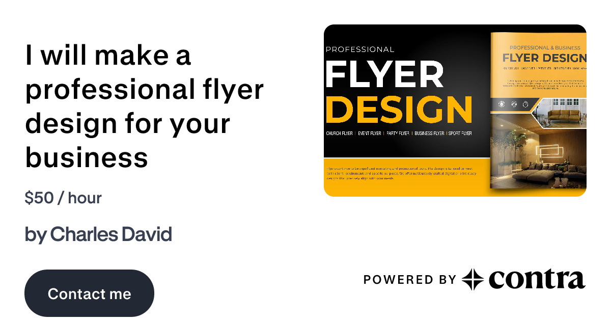 I will make a professional flyer design for your business by Charles David