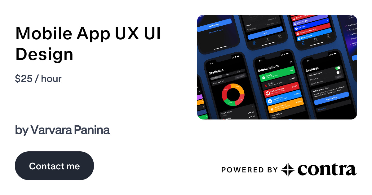 Mobile App UX UI Design by Varvara Panina