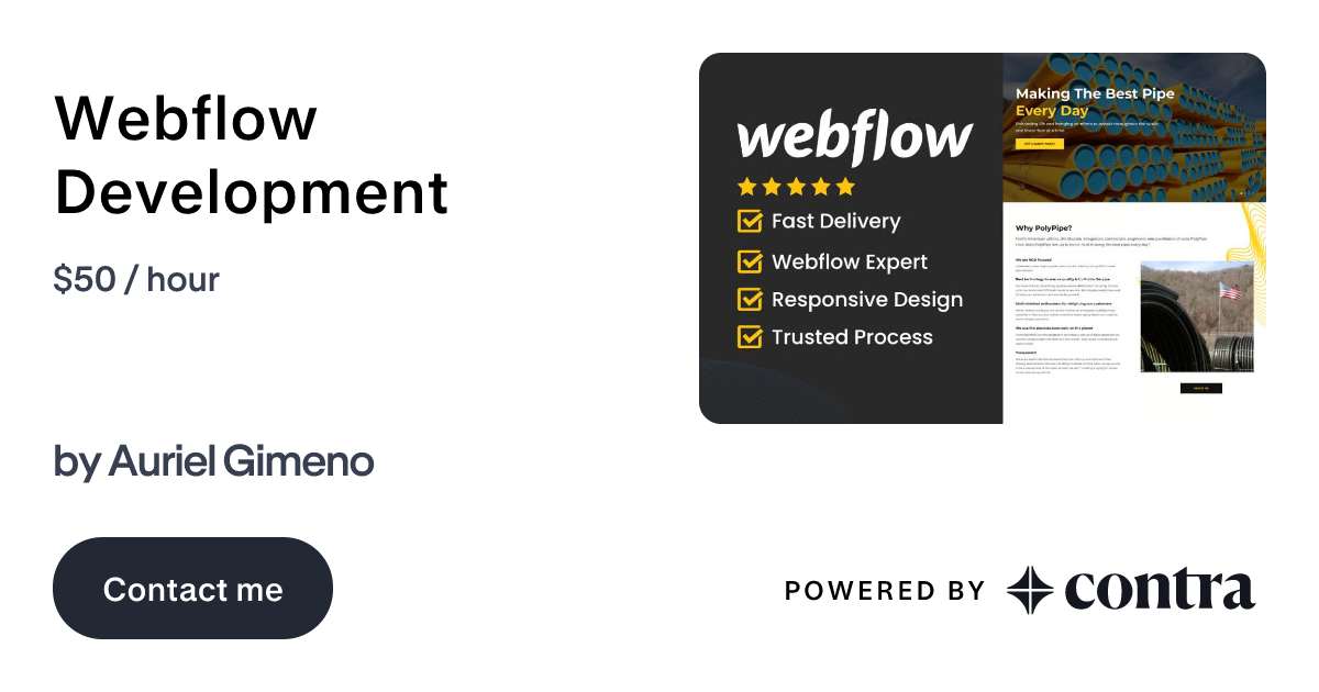 Webflow Development by Auriel Gimeno