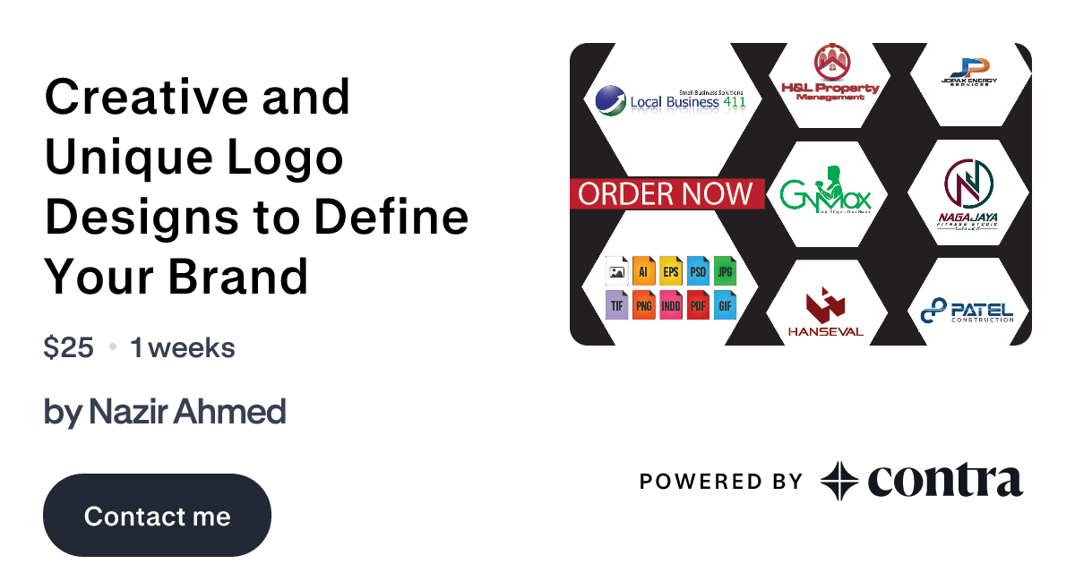 Creative and Unique Logo Designs to Define Your Brand by Nazir Ahmed