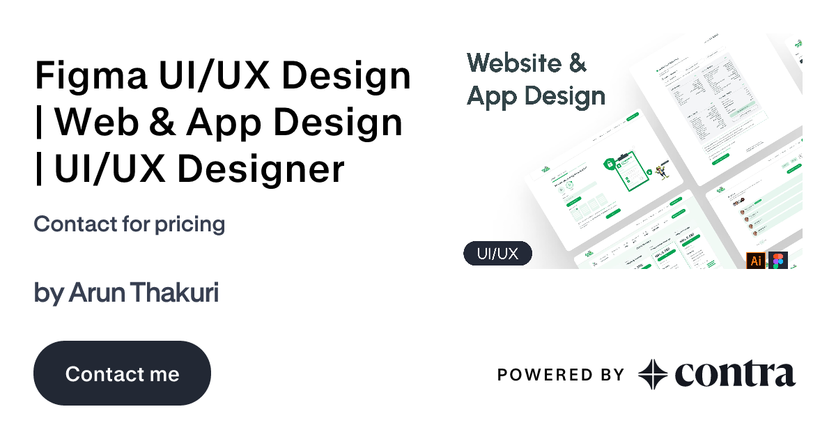 Figma UI/UX Design | Web & App Design | User Interface Design by Arun ...