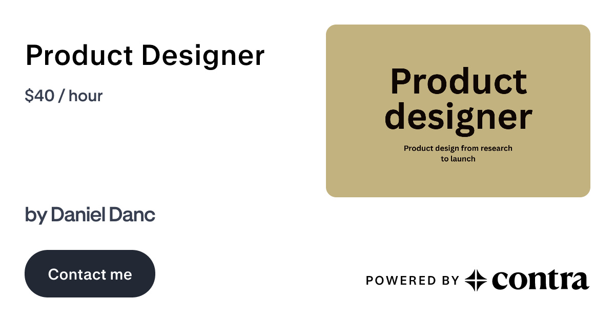 Product Designer by Daniel Danc