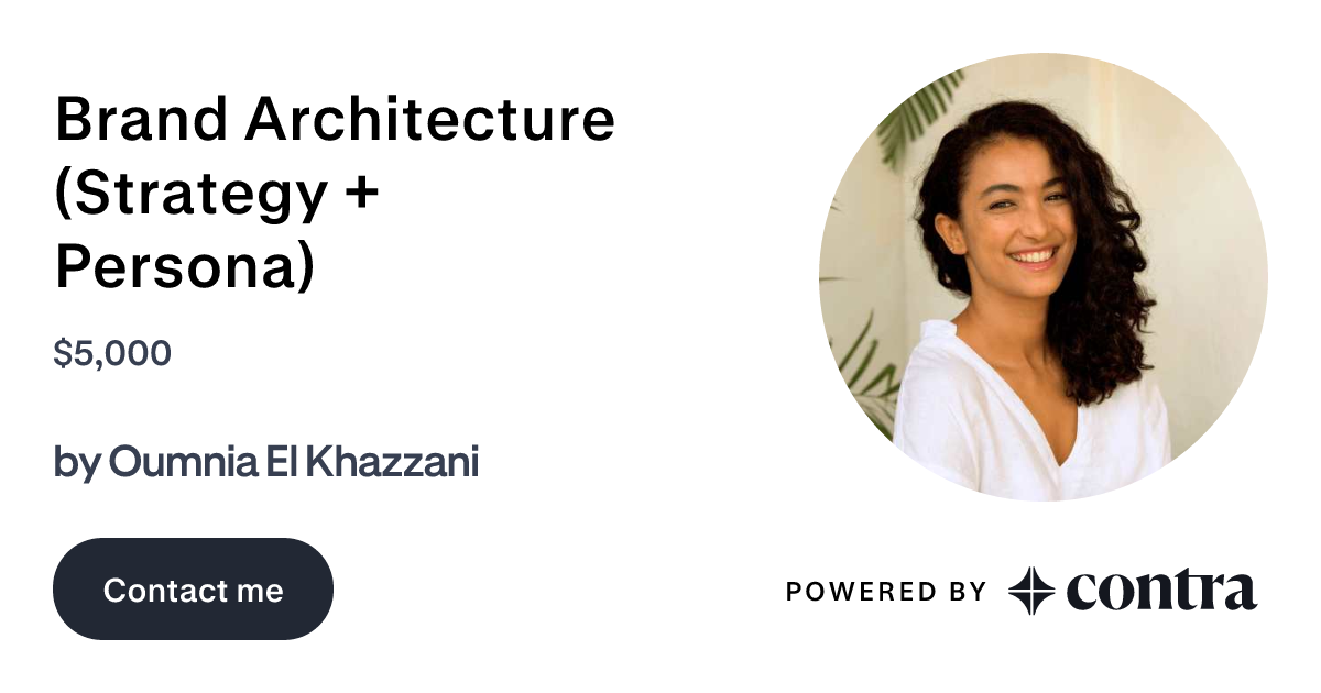 Brand Architecture (Strategy + Persona) by Oumnia El Khazzani