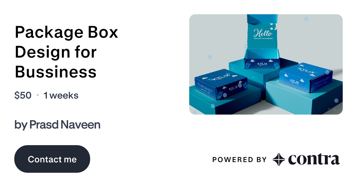 Package Box Design for Bussiness by Prasad Naveen