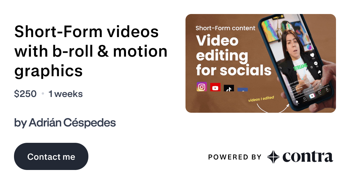 Short-Form videos with b-roll & motion graphics by Adrián Céspedes
