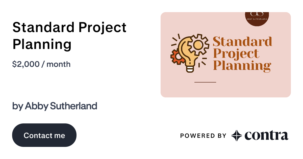 Standard Project Planning by Abby Sutherland