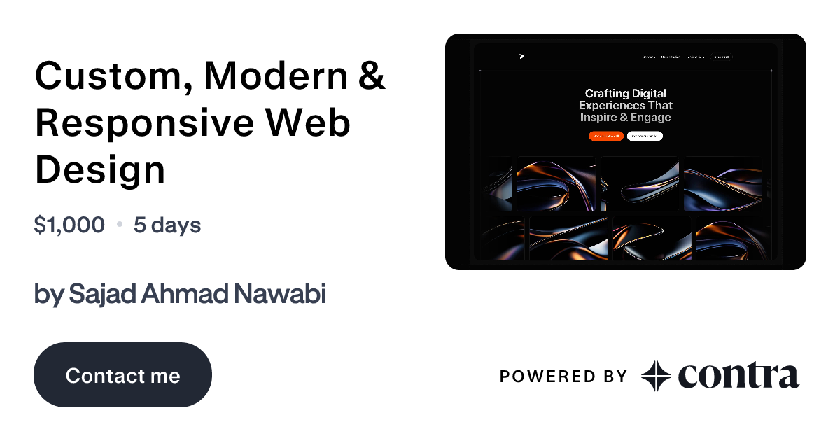 Custom, Modern & Responsive Web Design by Sajad Ahmad Nawabi