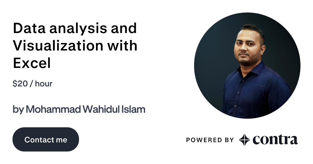 Data analysis and Visualization with Excel by Mohammad Wahidul Islam