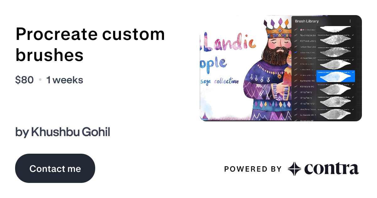 Procreate custom brushes by Khushbu Gohil