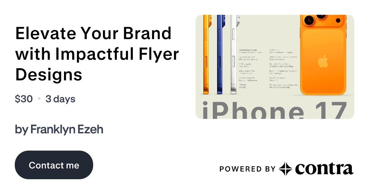 Elevate Your Brand with Impactful Flyer Designs by Franklyn Ezeh