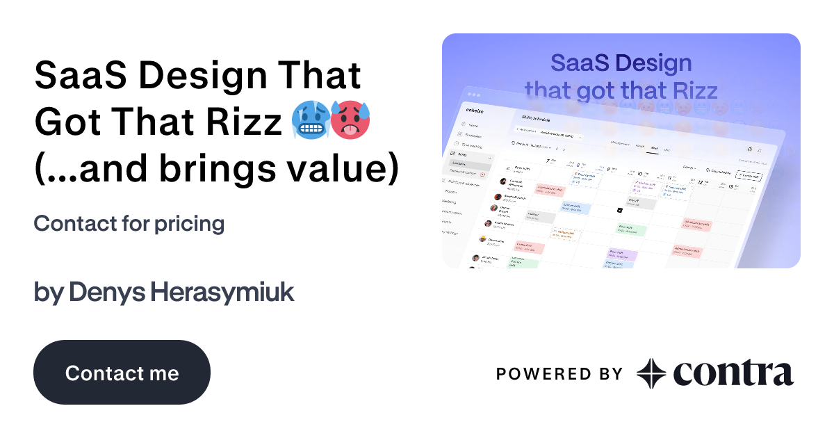 SaaS Design That Got That Rizz 🥶🥵 (...and brings value) by Denys Herasymiuk