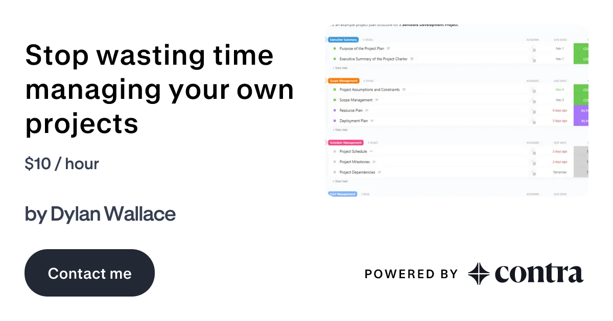 Stop wasting time managing your own projects by Dylan Wallace