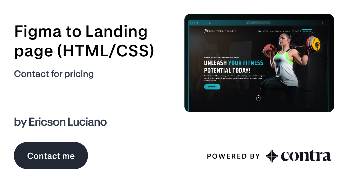 Figma to Landing page (HTML/CSS) by Ericson Luciano