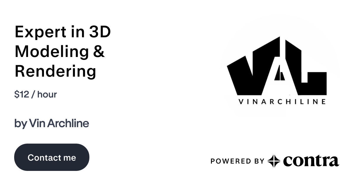 Expert in 3D Modeling & Rendering by Vin Archline