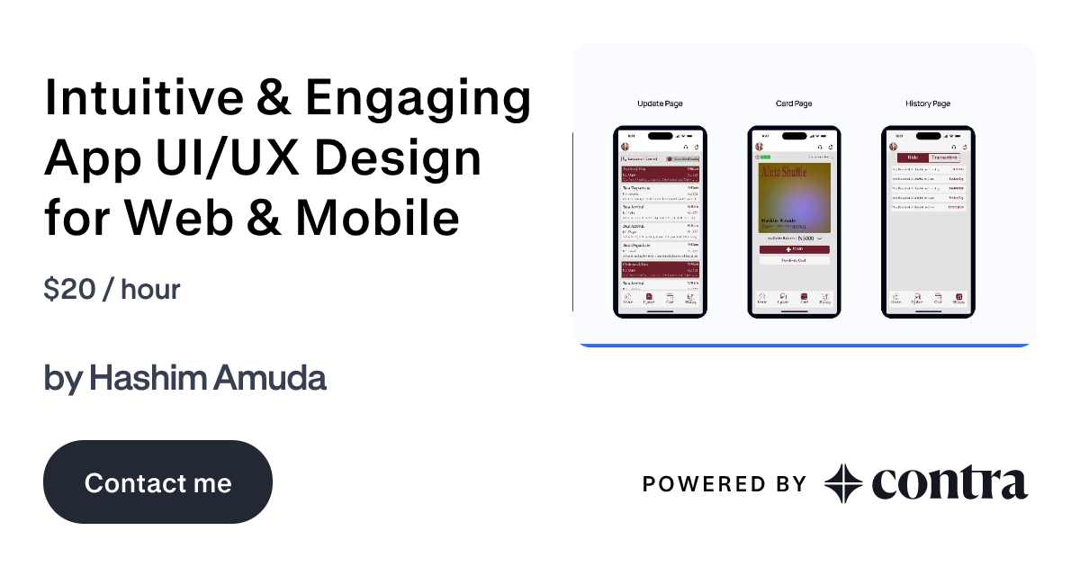 Intuitive & Engaging App UI/UX Design for Web & Mobile by Amuda Ashimiu