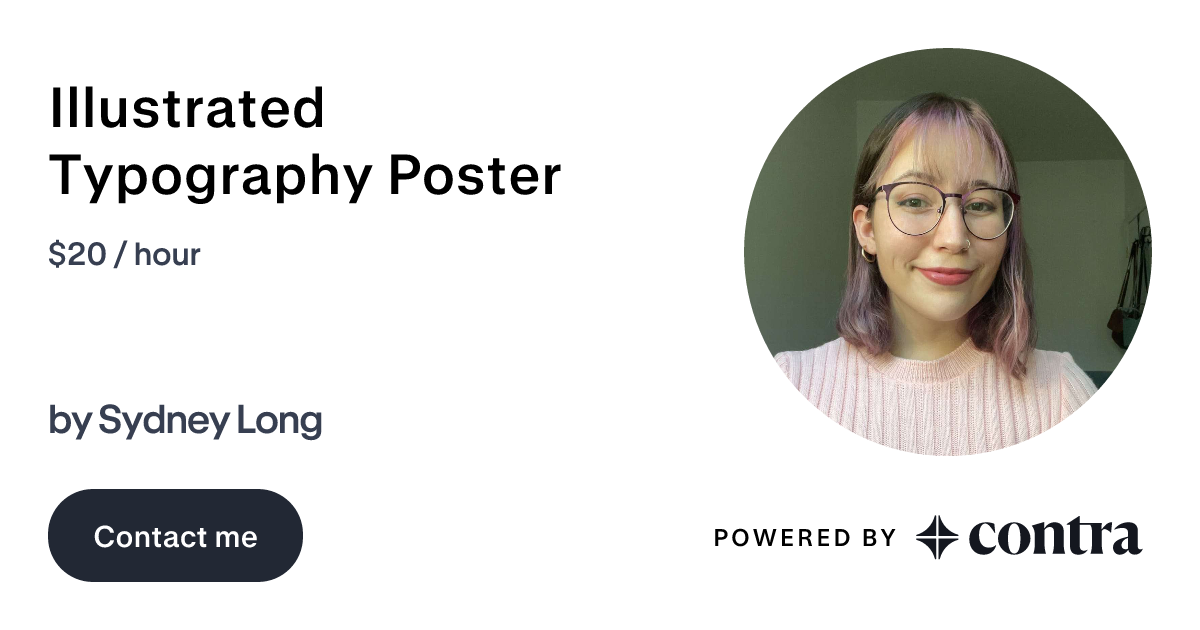 Illustrated Typography Poster by Sydney Long