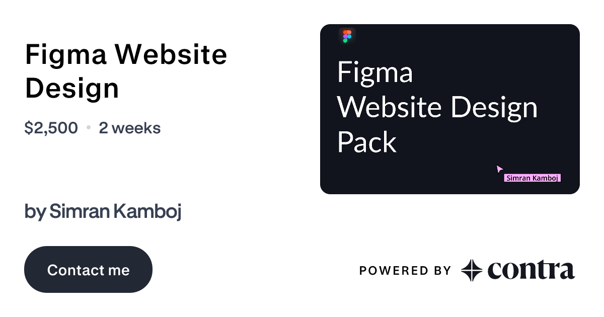 Figma Website Design by Simran Kamboj