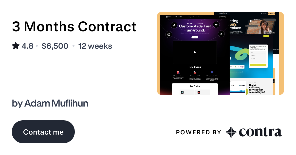 3 Months Contract by Adam Muflihun