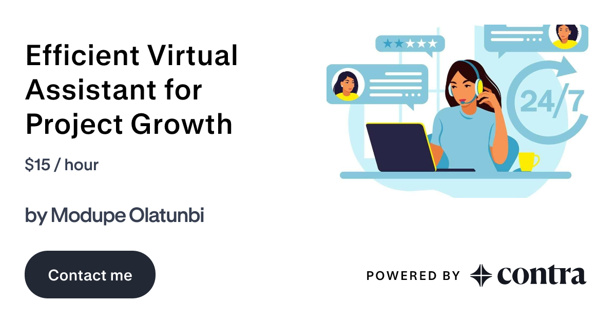 Efficient Virtual Assistant for Project Growth by Modupe Olatunbi
