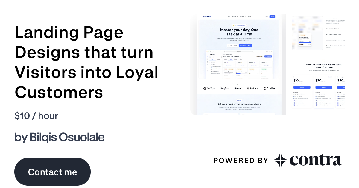 Landing Page Designs that turn Visitors into Loyal Customers by Bilqis ...