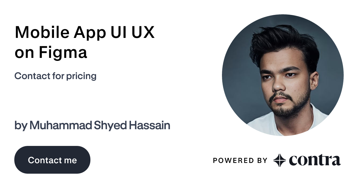 Mobile App UI UX on Figma by Muhammad Shyed Hassain