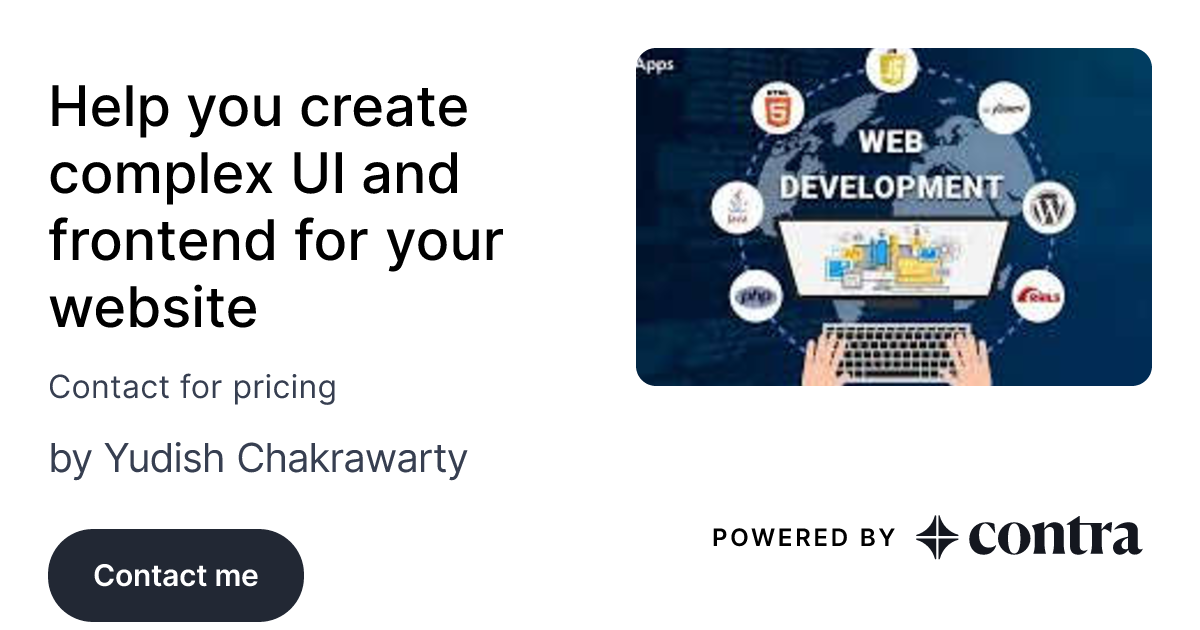 Help you create complex UI and frontend for your website by Yudish ... Help you create complex UI and frontend for your website by Yudish ...