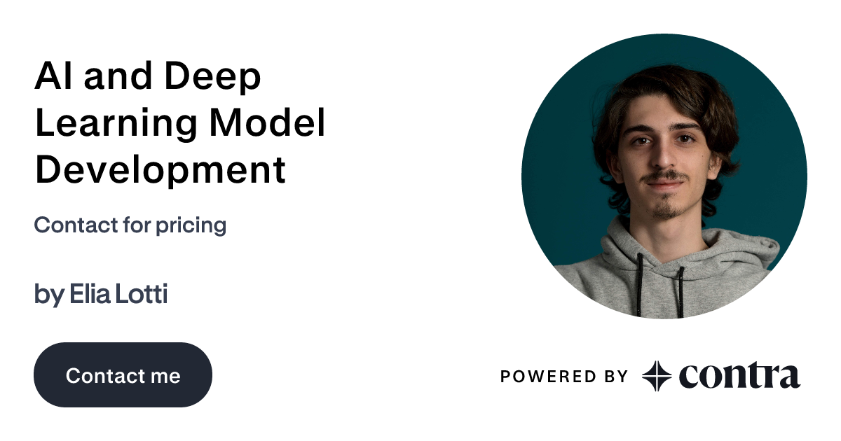 AI and Deep Learning Model Development by Elia Lotti