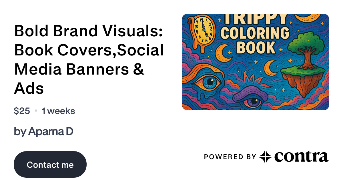 Bold Brand Visuals: Book Covers,Social Media Banners & Ads by Aparna D