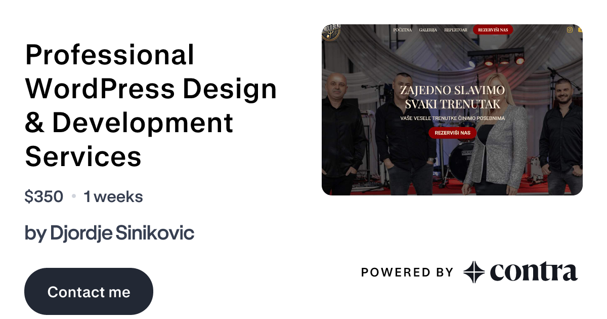Professional WordPress Design & Development Services by Djordje Sinikovic