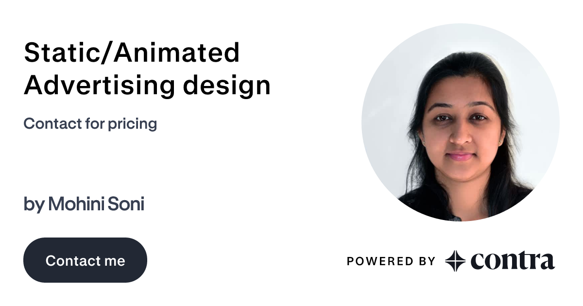 Static/Animated Advertising design by Mohini Soni