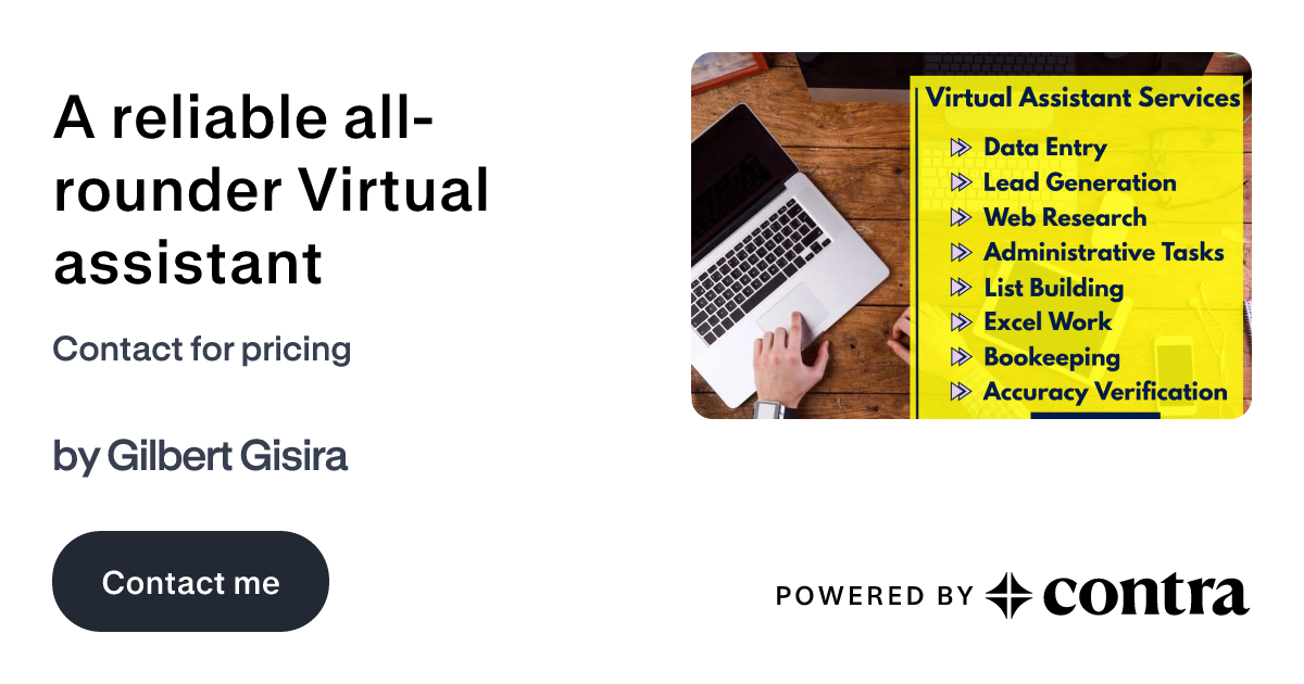 A reliable all-rounder Virtual assistant by Gilbert Gisira