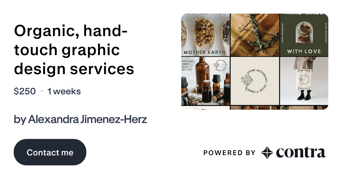 Organic, hand-touch graphic design services by Alexandra Jimenez-Herz