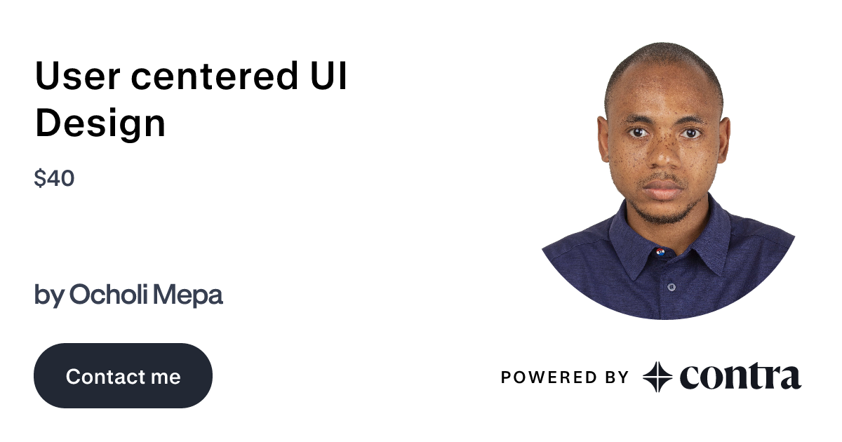 User centered UI Design by Ocholi Mepa
