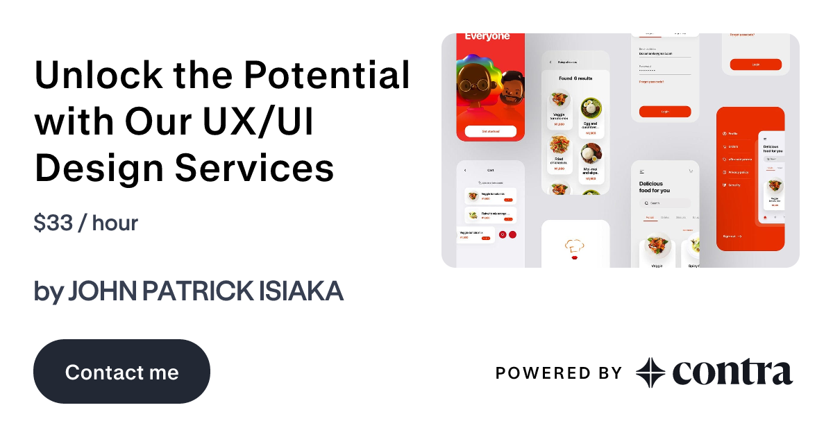 Unlock the Potential with Our UX/UI Design Services by JOHN PATRICK ISIAKA