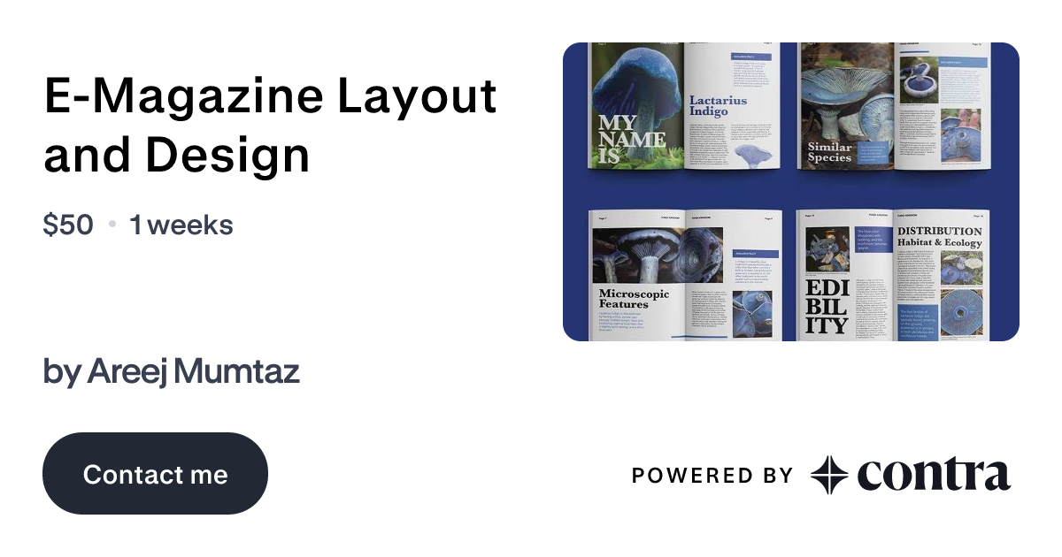 E-Magazine Layout and Design by Areej Mumtaz