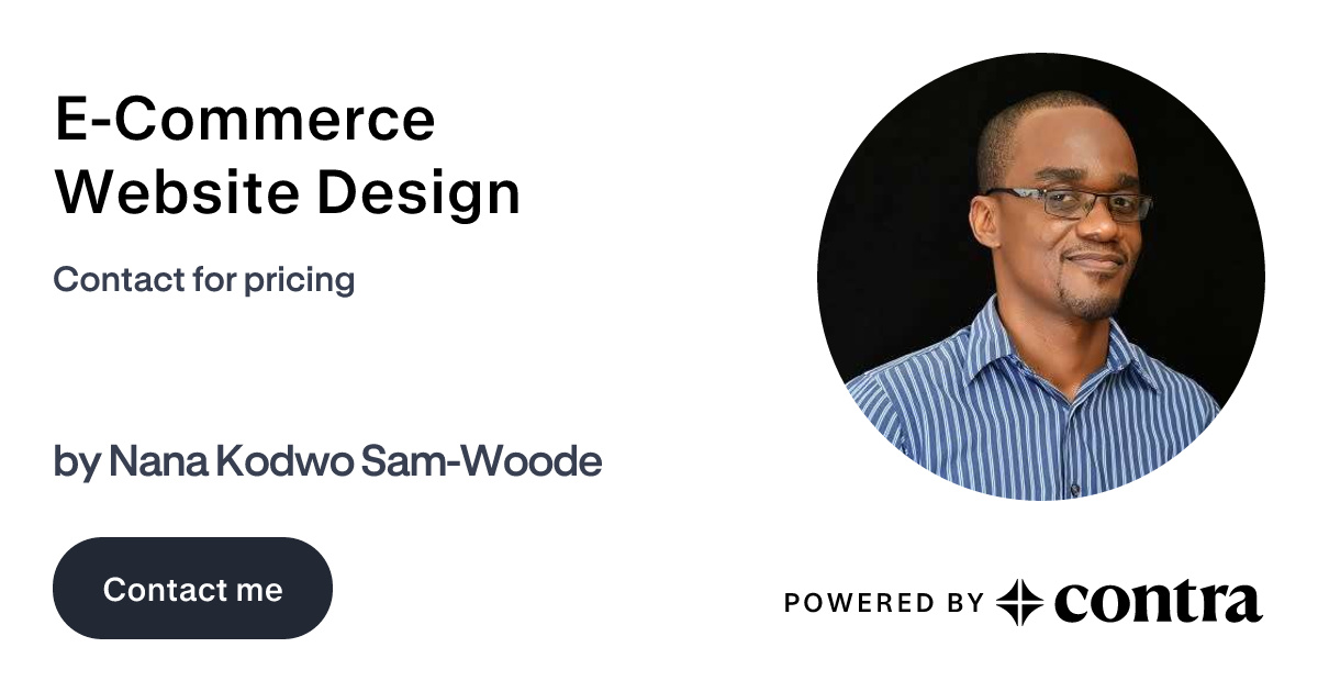 E-Commerce Website Design by Nana Kodwo Sam-Woode