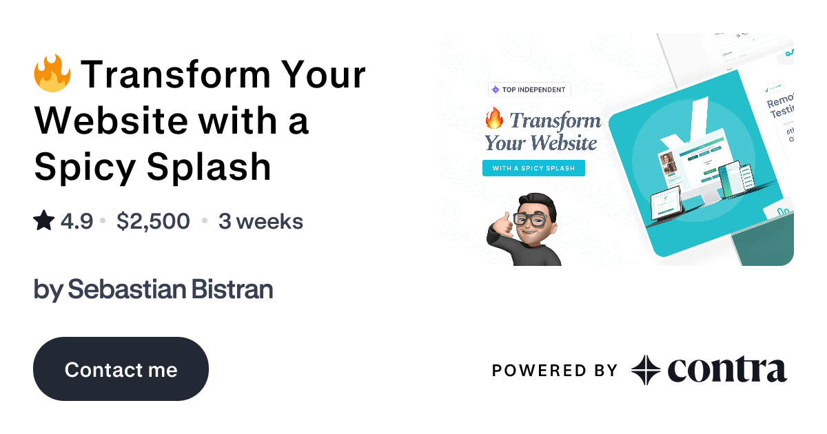 🔥 Transform Your Website with a Spicy Splash by Sebastian Bistran
