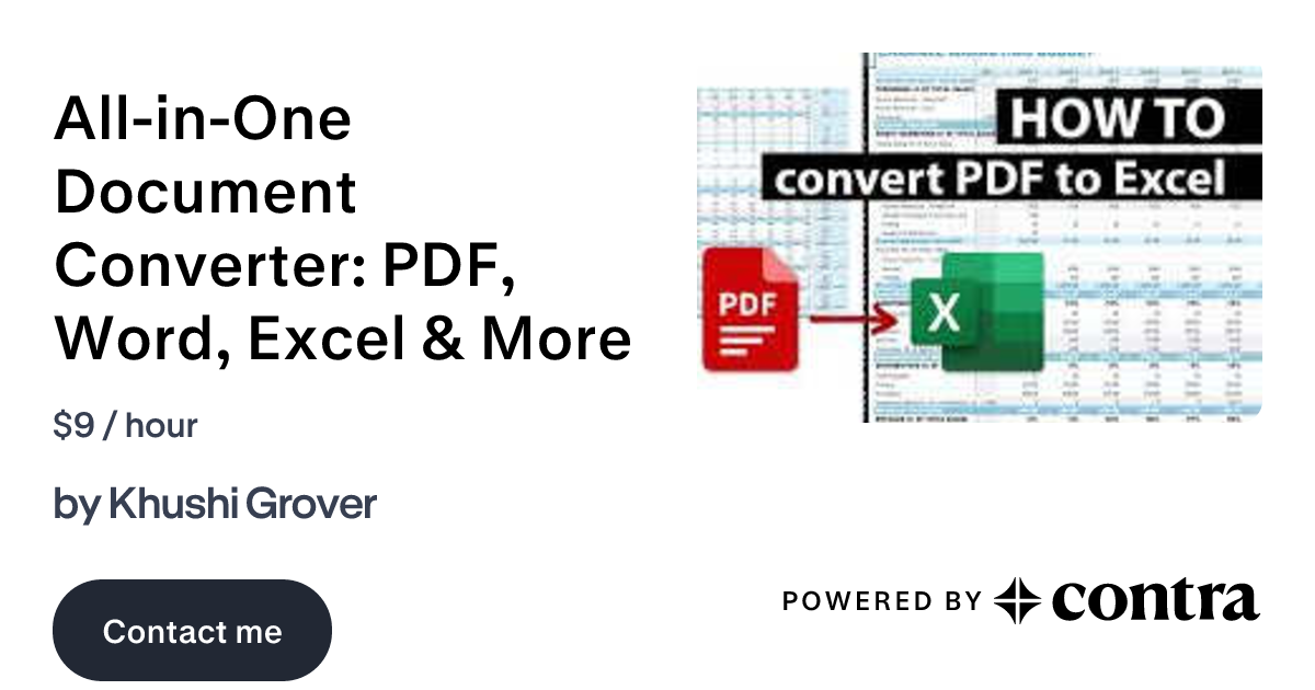 All-in-One Document Converter: PDF, Word, Excel & More by Khushi Grover