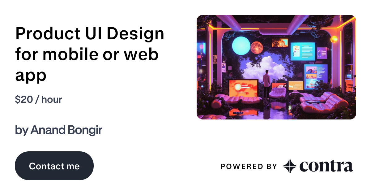 Product UI Design for mobile or web app by Anand Bongir