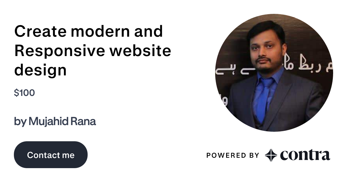 Create modern and Responsive website design by Mujahid Rana