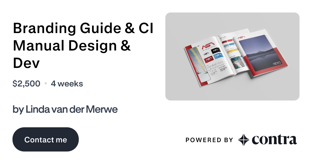 Branding Guide & CI Manual Design & Dev by Linda van der Merwe