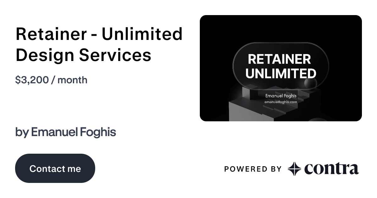 Retainer - Unlimited Design Services by Emanuel Foghis